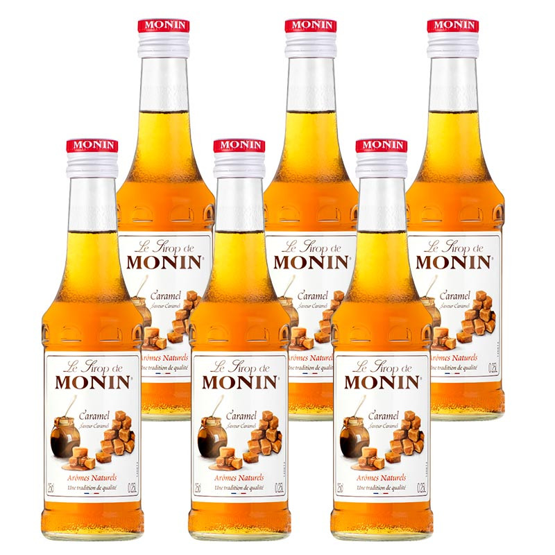 Sirop Monin Saveur Caramel - 6 bouteilles de 25 cl
