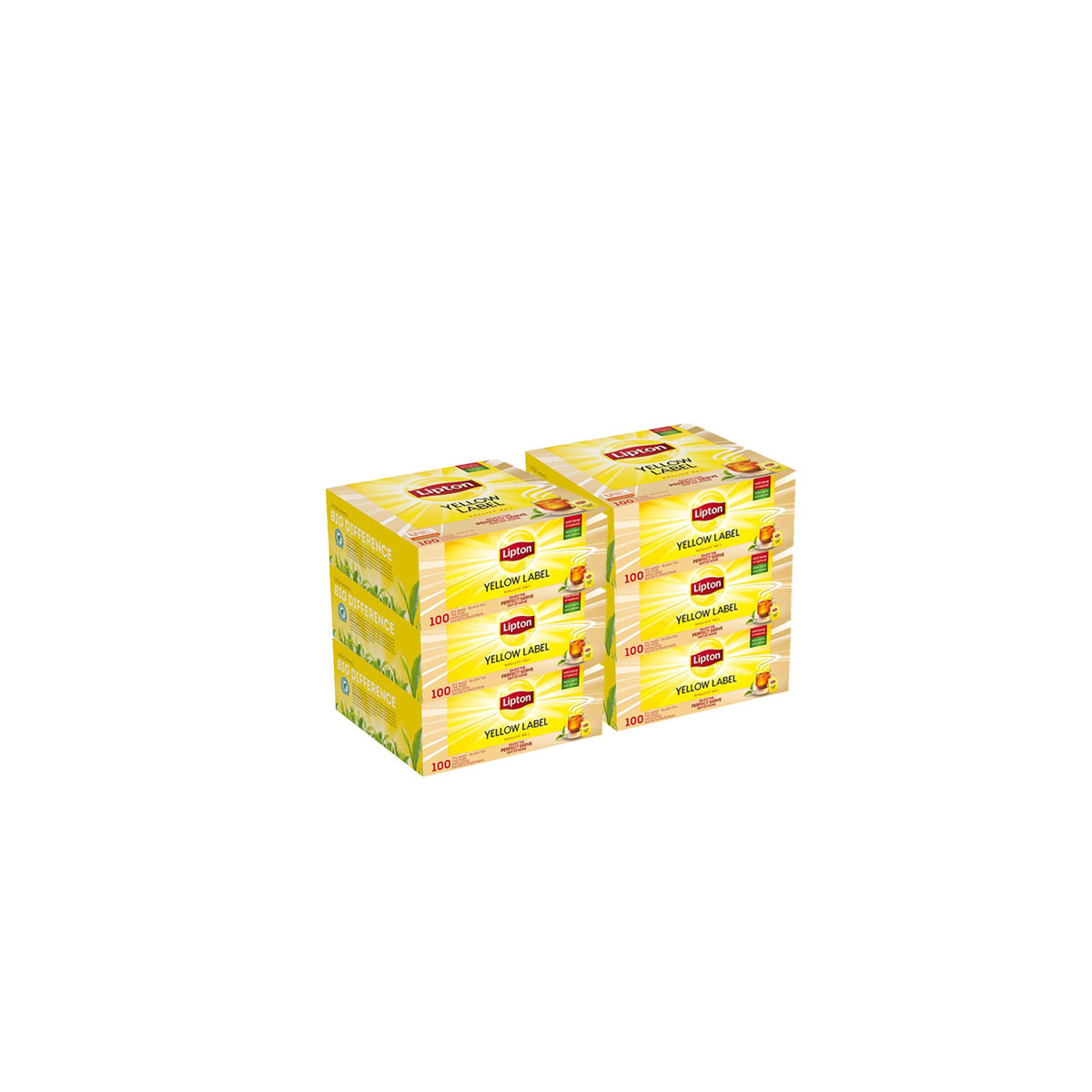 Lipton Yellow Label Tea Coffret Thés Noir - 6 x 100 sachets