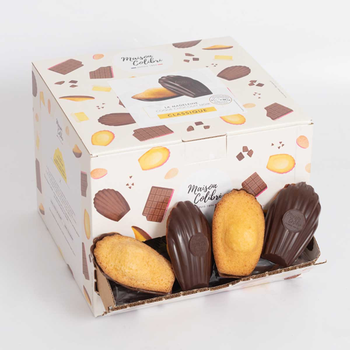 Madeleine Nature Maison Colibri Coque Chocolat Noir - 60 madeleines