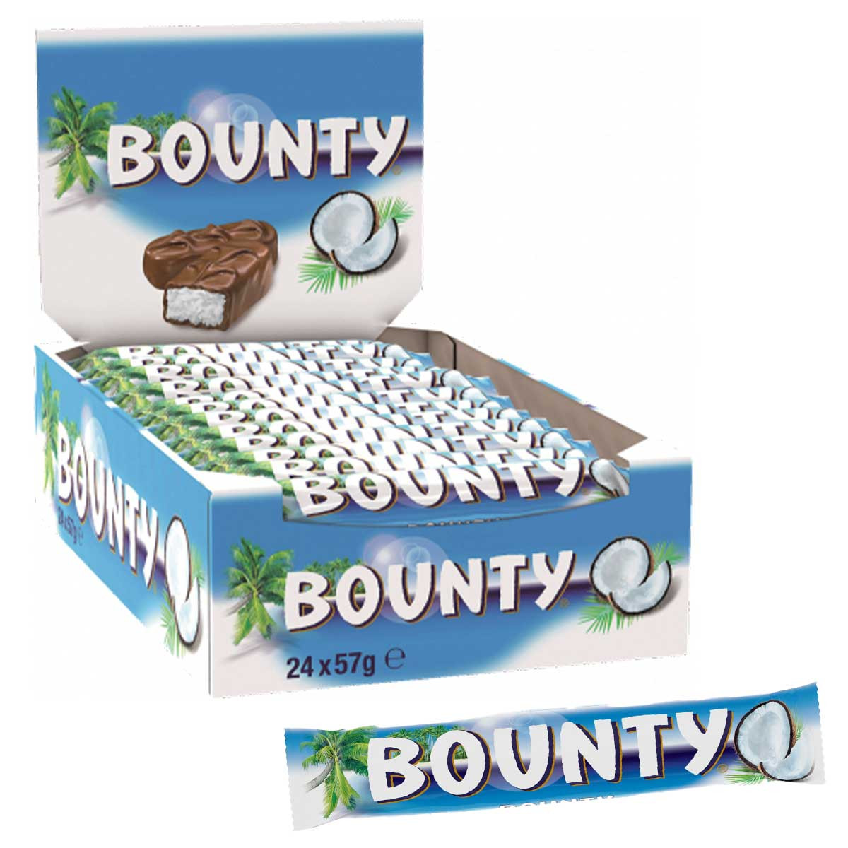 Barre Bounty chocolat et noix de coco - Boite de 24 Bounty