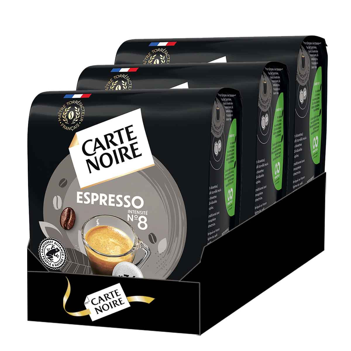 Carte Noire : café grains, moulu, soluble, capsules et dosettes