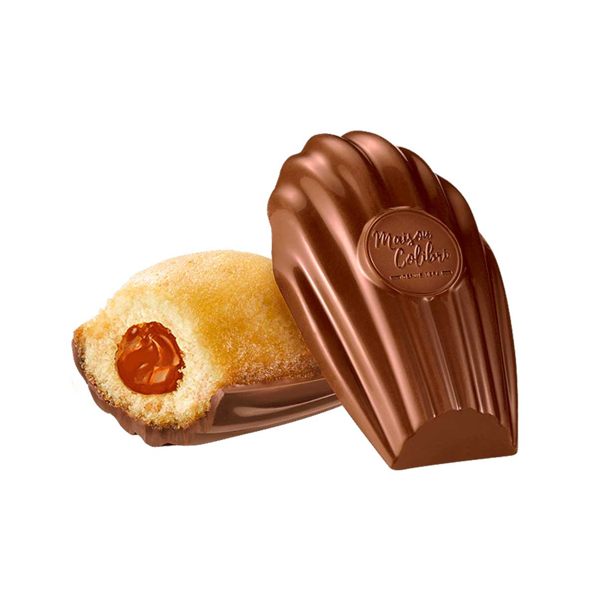 Madeleine Caramel Maison Colibri Coque Chocolat Lait - 60 madeleines