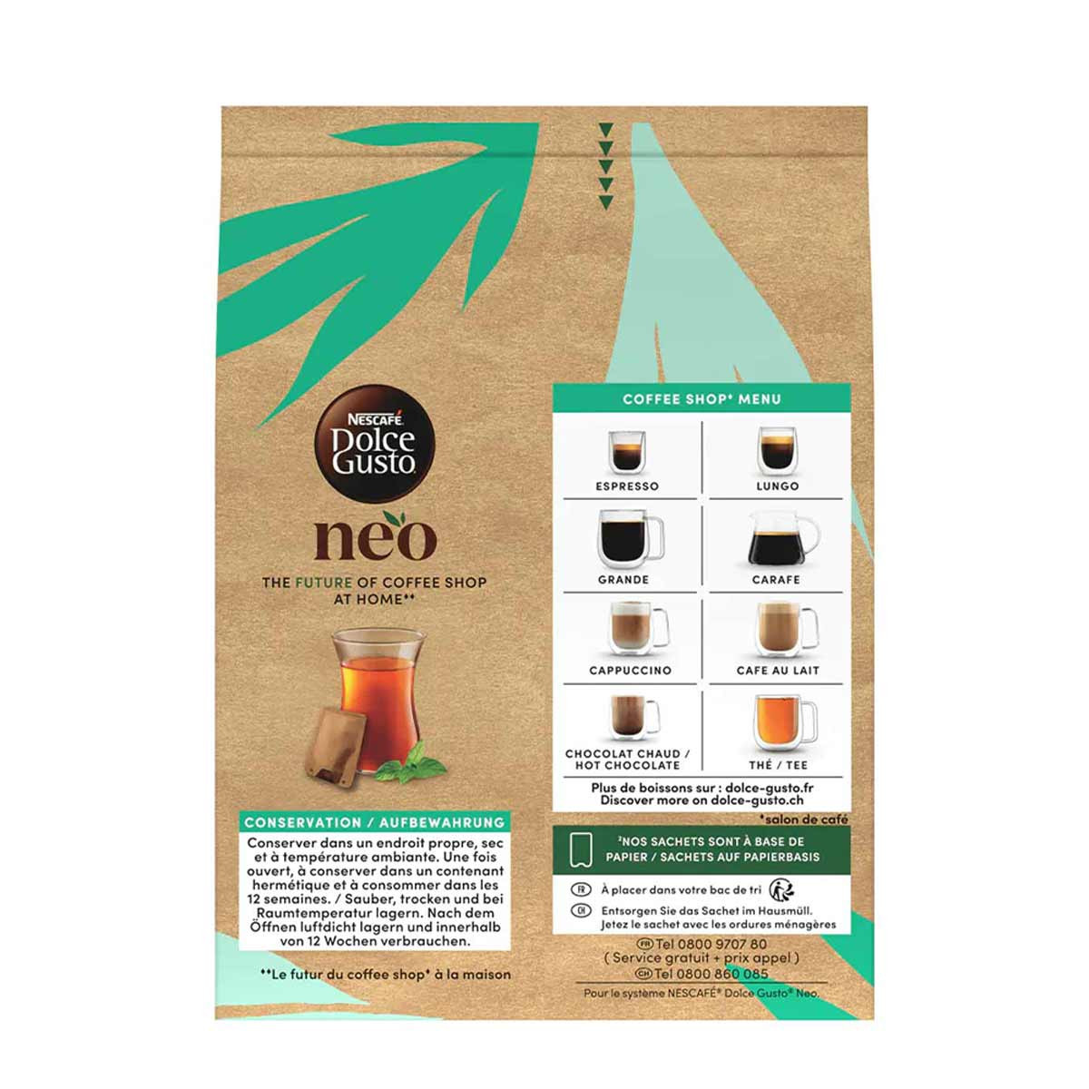 Dosettes Nescafé Dolce Gusto NEO Marrakech TEA - 1 boîte - 12 dosettes