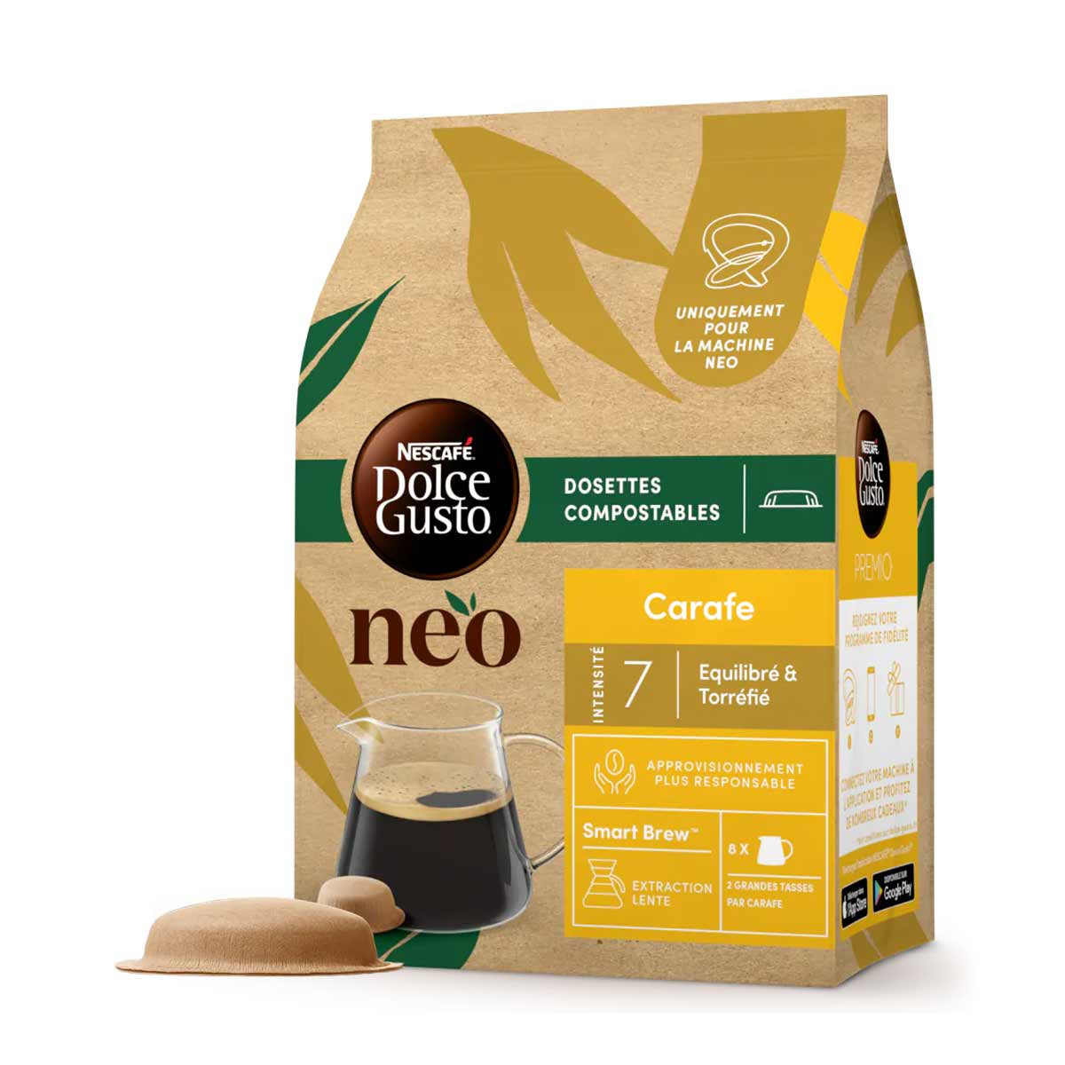 Dosettes Nescafé Dolce Gusto NEO Carafe - 4 boîtes - 32 dosettes