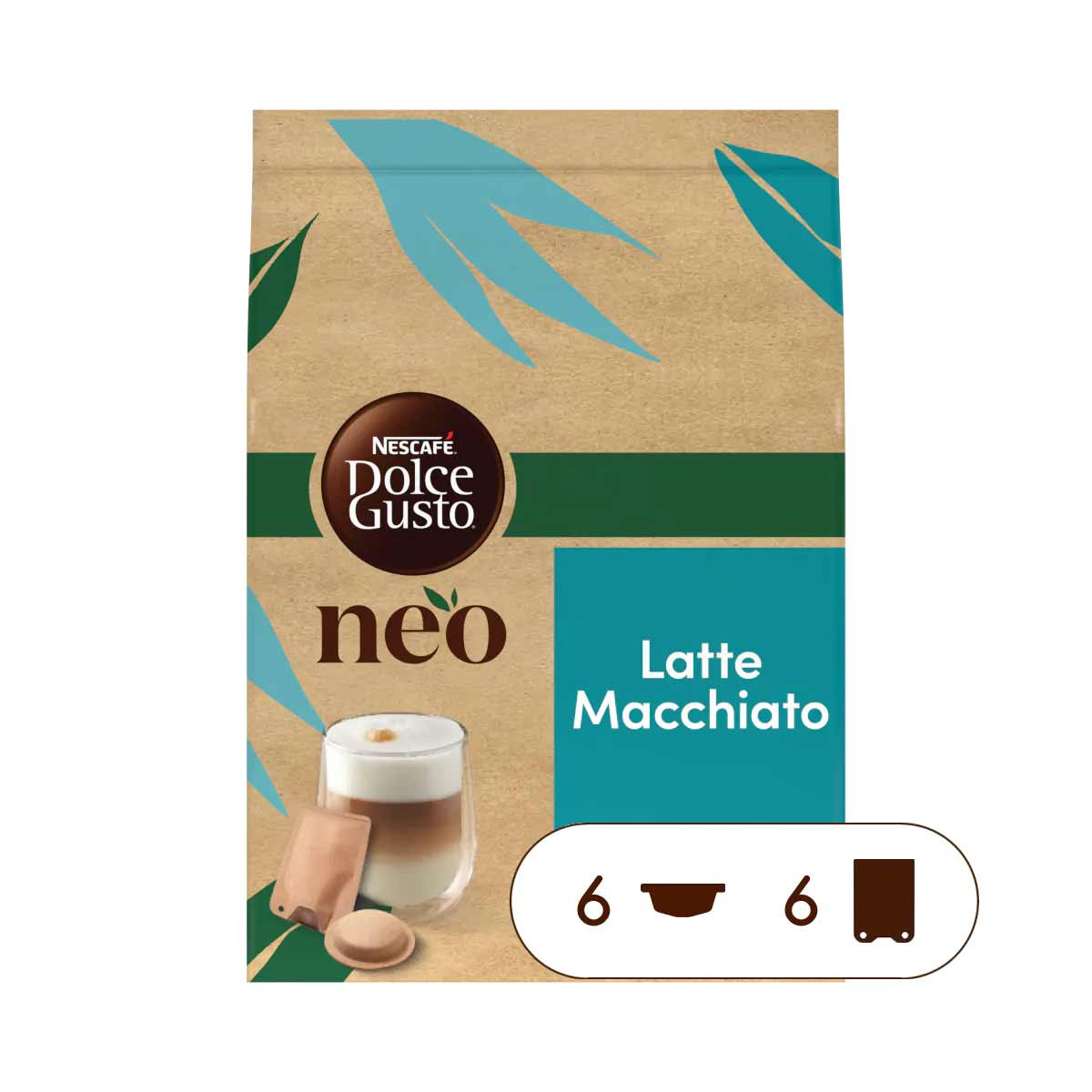 Dosettes Nescafé Dolce Gusto NEO Latte Macchiato - 5 boîtes - 30 boissons